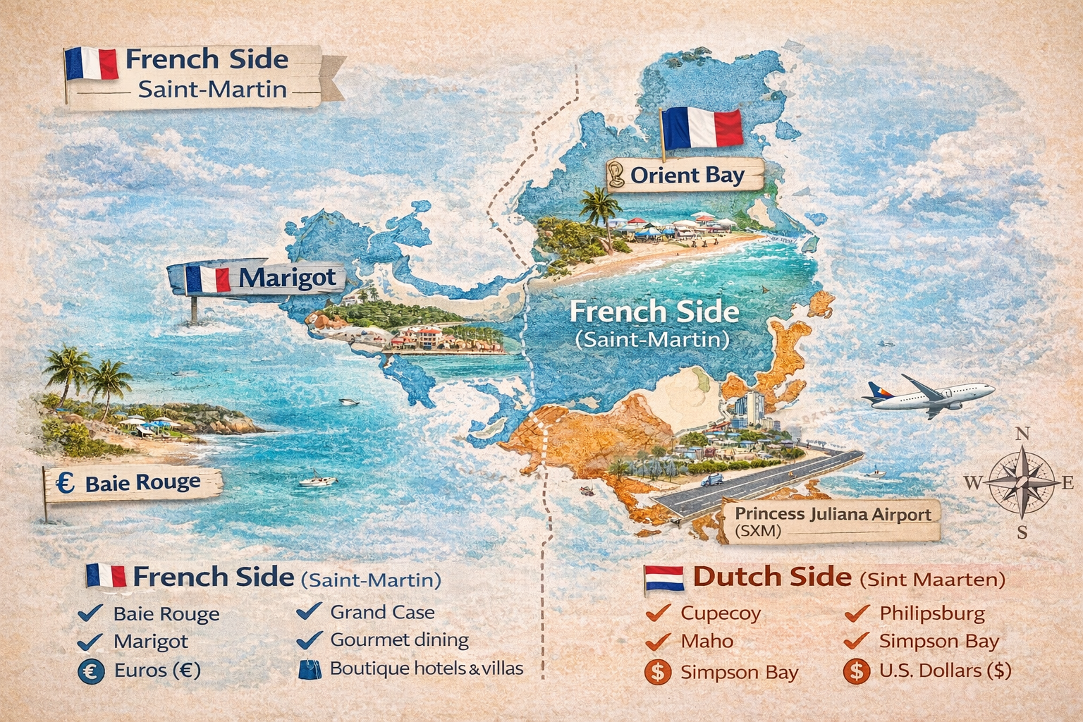 Where to Stay in Saint Martin: French or Dutch Side?